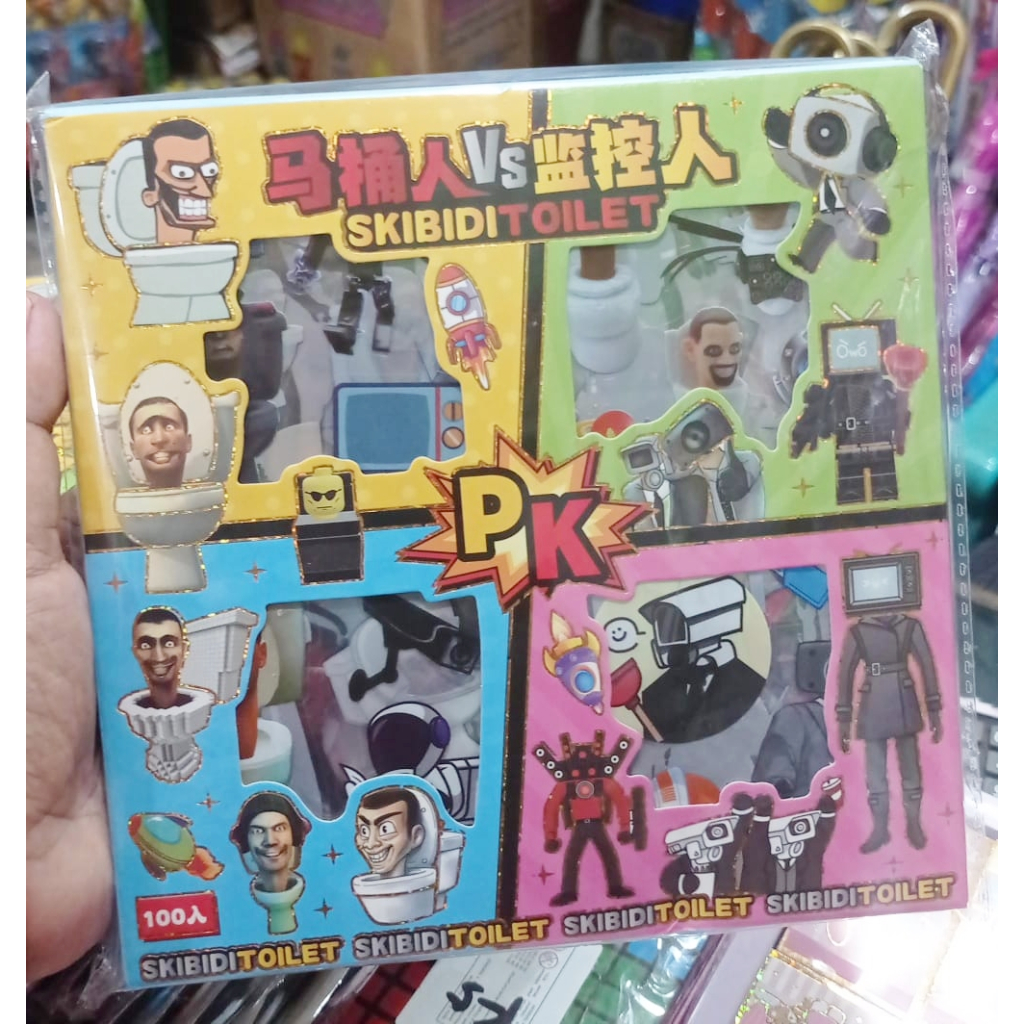 Jual Stiker Skibidi Toilet Transparan Sticker TV MAN CCTV MAN | Shopee ...