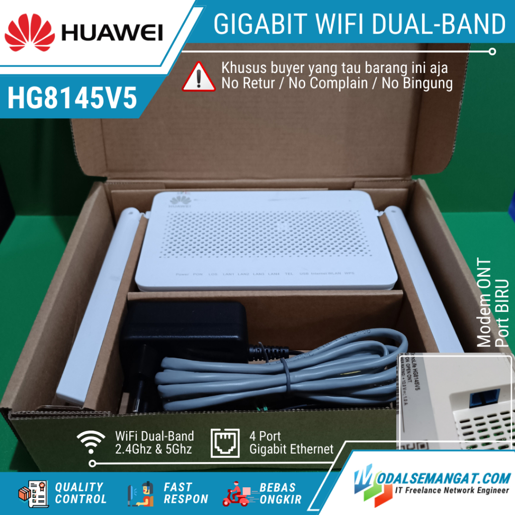 Jual Router WiFi Huawei HG8145V5 ONT GPON Gigabit Dual-Band 2.4/5Ghz 5V5 | Shopee Indonesia