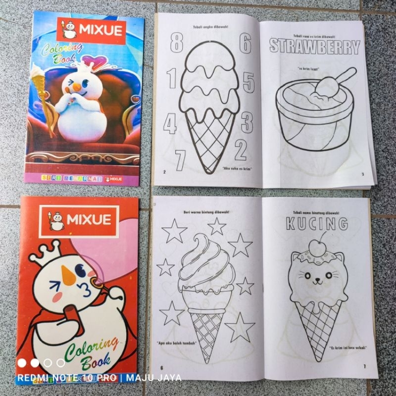 Jual Buku Mewarnai Anak Karakter Mixue 15x24.5cm | Shopee Indonesia