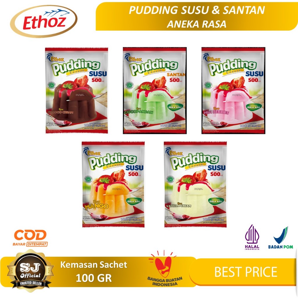 Jual ETHOZ Pudding Susu & Puding Santan 100GR VIRAL MURAH | Shopee ...