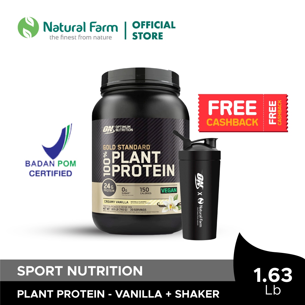Jual Optimum Nutrition Gold Standard Plant Protein Vanilla 1 63 Lb