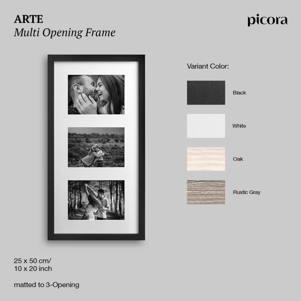 Jual PICORA ARTE Multi Opening Frame 25x50cm/3op Bingkai Foto Dinding ...