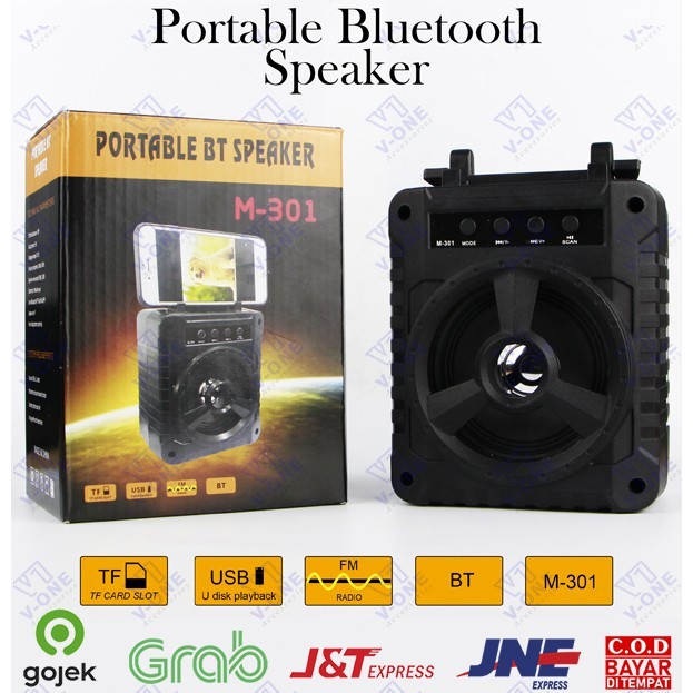 Jual Speaker Bluetooth Mini M301 Speaker Musicbox M 301 Spiker M-301 ...