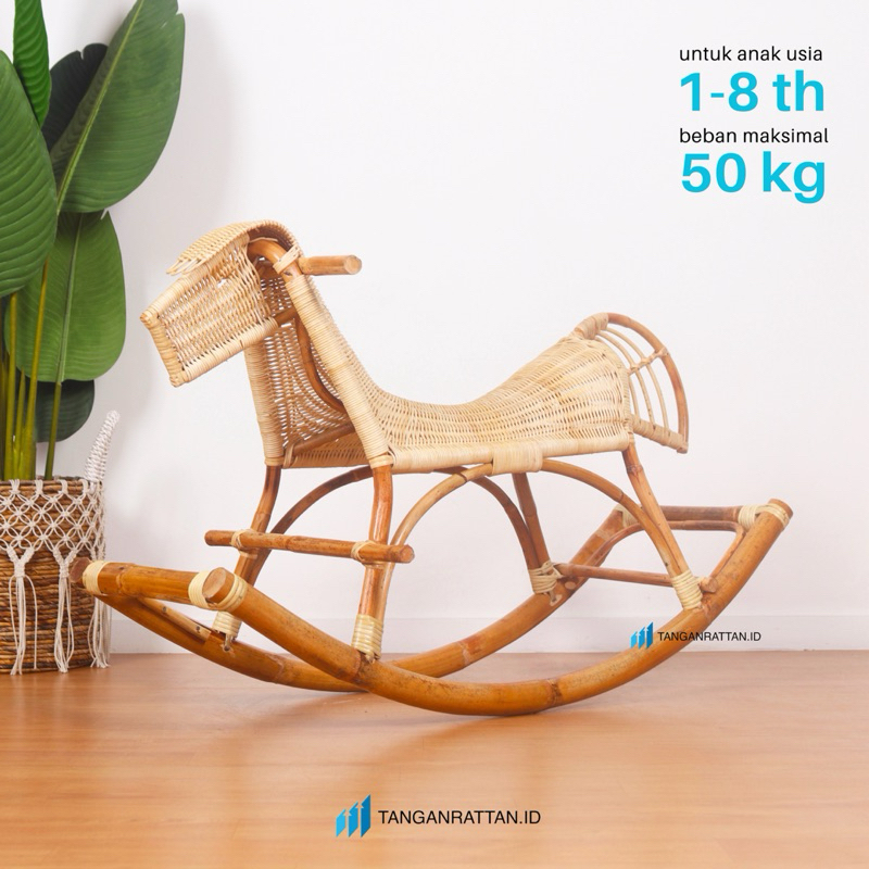 Jual Mainan Anak Kuda Kudaan Rotan / Rocking Horse Mainan Anak Jungkat ...