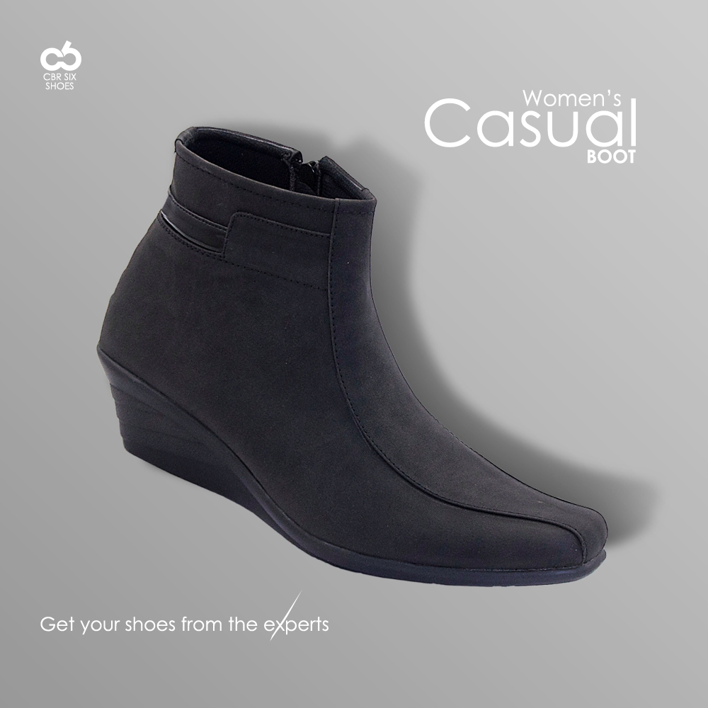 Jual CBR SIX Sepatu kasual formal boot wanita / Resmi kerja kantor ...