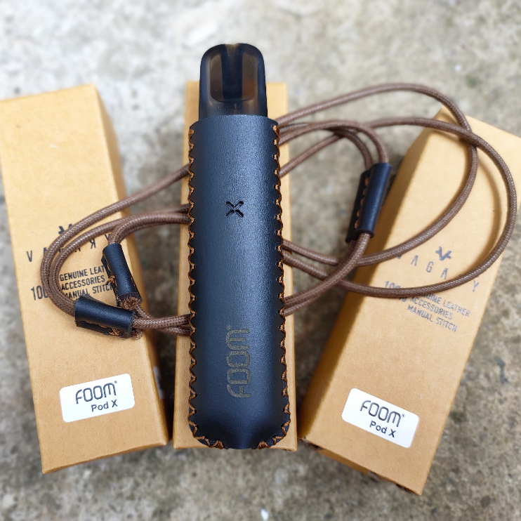 Jual Casing Kulit Asli Foom Pod X + Adjustablee Premium Lanyard ...