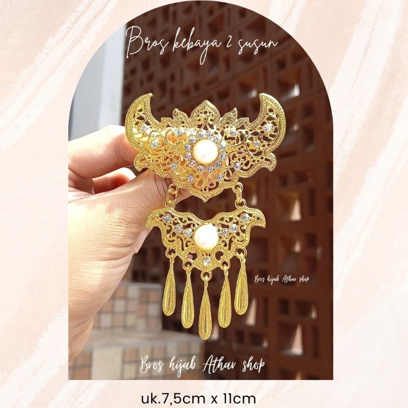 Jual Bros Kebaya Gold Emas Kutubaru 2 Dan 3 Susun Bross Pengantin ...