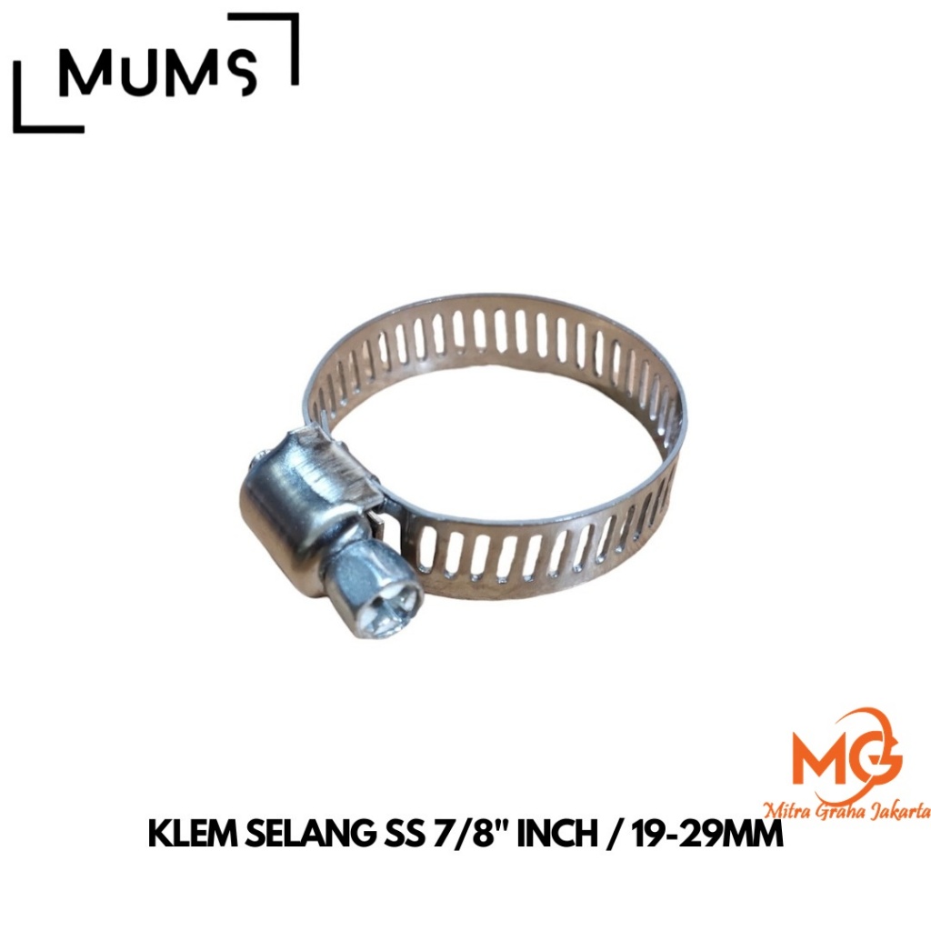 Jual 5 Pcs Klem Selang Air Gas Hose Clamp Ring Besi Stainless 7/8" Inch ...