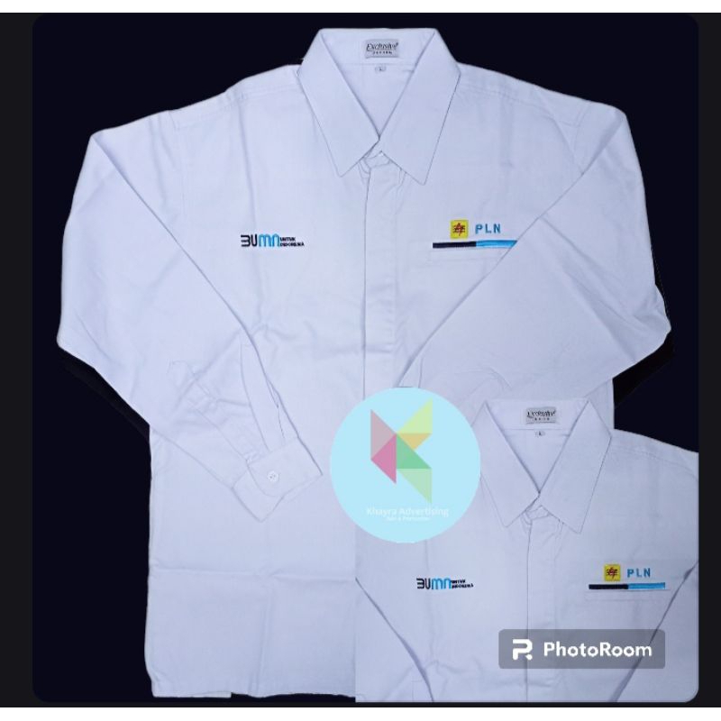 Jual kemeja BUMN PLN seragam BUMN PLN baju BUMN PLN putih lengan ...