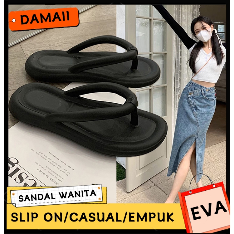 Jual Sendal Jepit Wanita Jelly Karet Dewasa Kekinian Empuk EVA Sandal ...