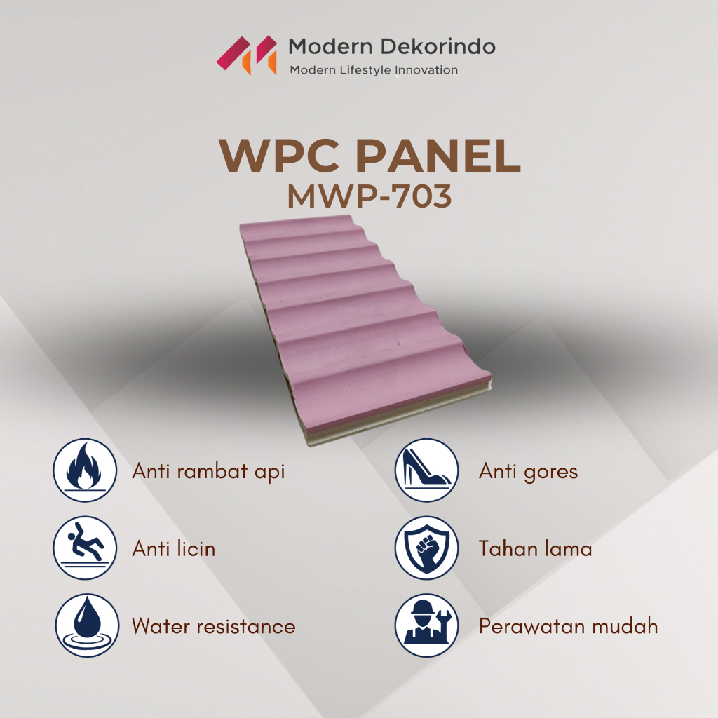 Jual WPC Panel Pink MWP 703 Panjang 3m | Modern Dekorindo | Shopee Indonesia