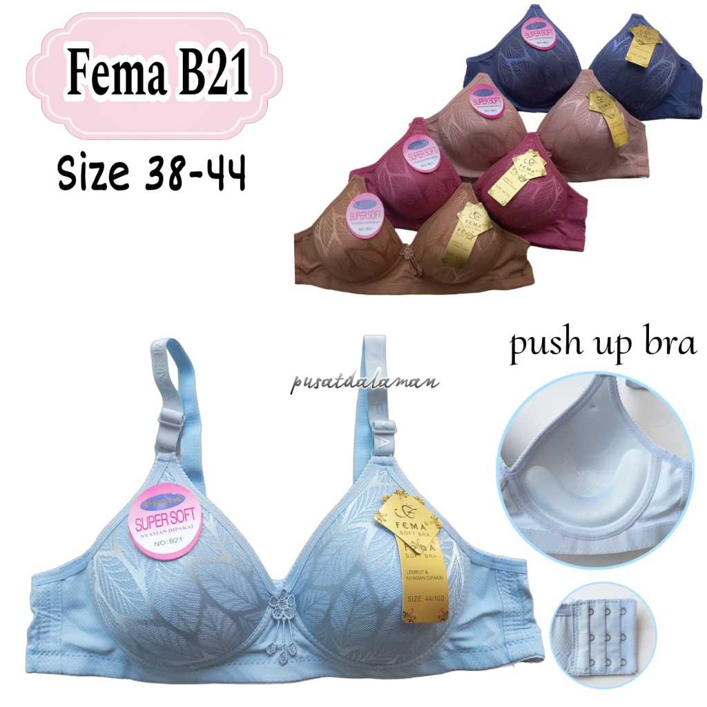 Jual PUSH UP BRA TANPA KAWAT FEMA B20 B21 BUSA CUP B KAIT 3 | Shopee ...