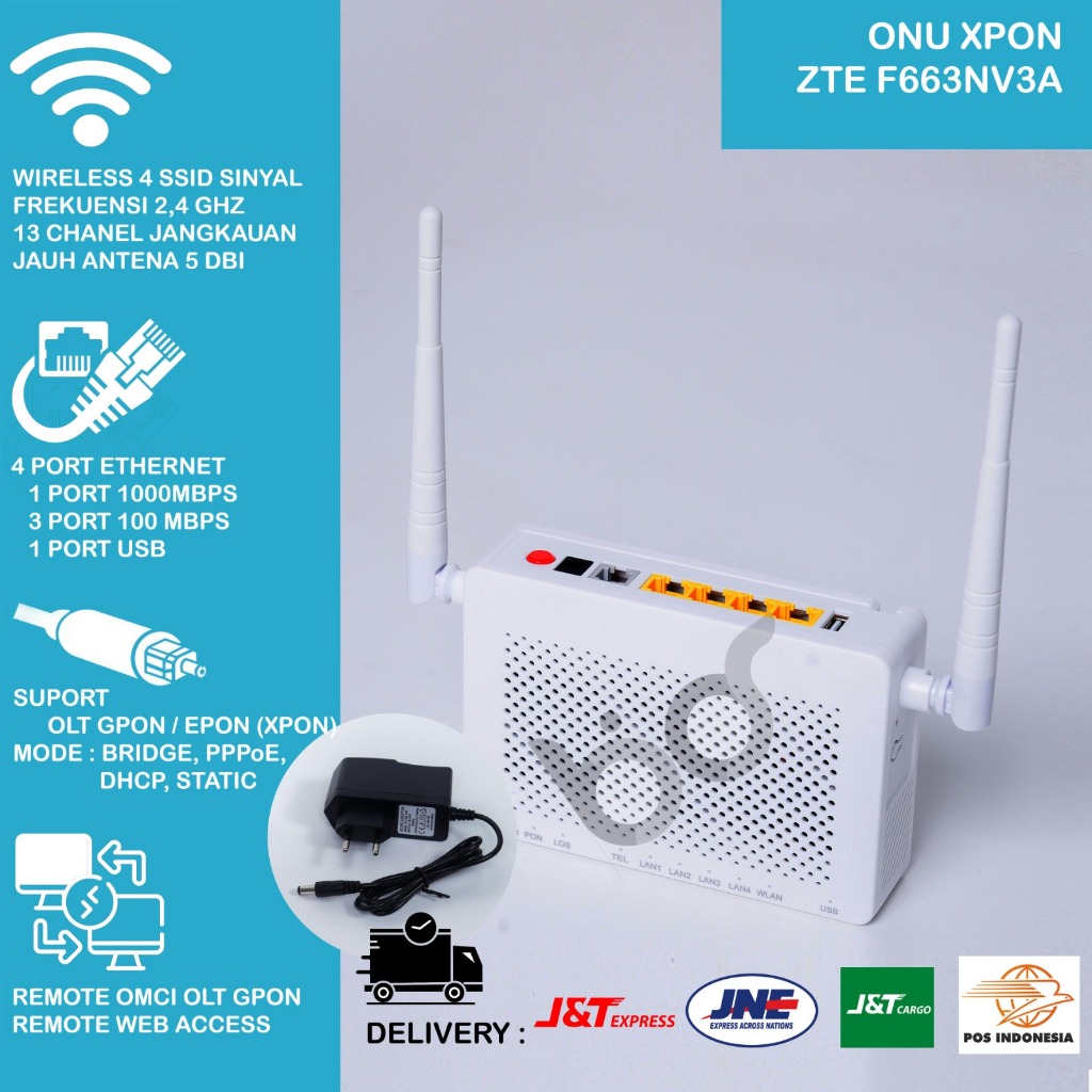 Jual XPON ONT F663NV3a modem Support ALL OLT EPON & OLT GPON ONT wifi ...