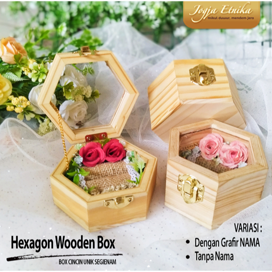 Jual Box Cincin Kayu Unik (Custom Nama dan Bunga) | Shopee Indonesia