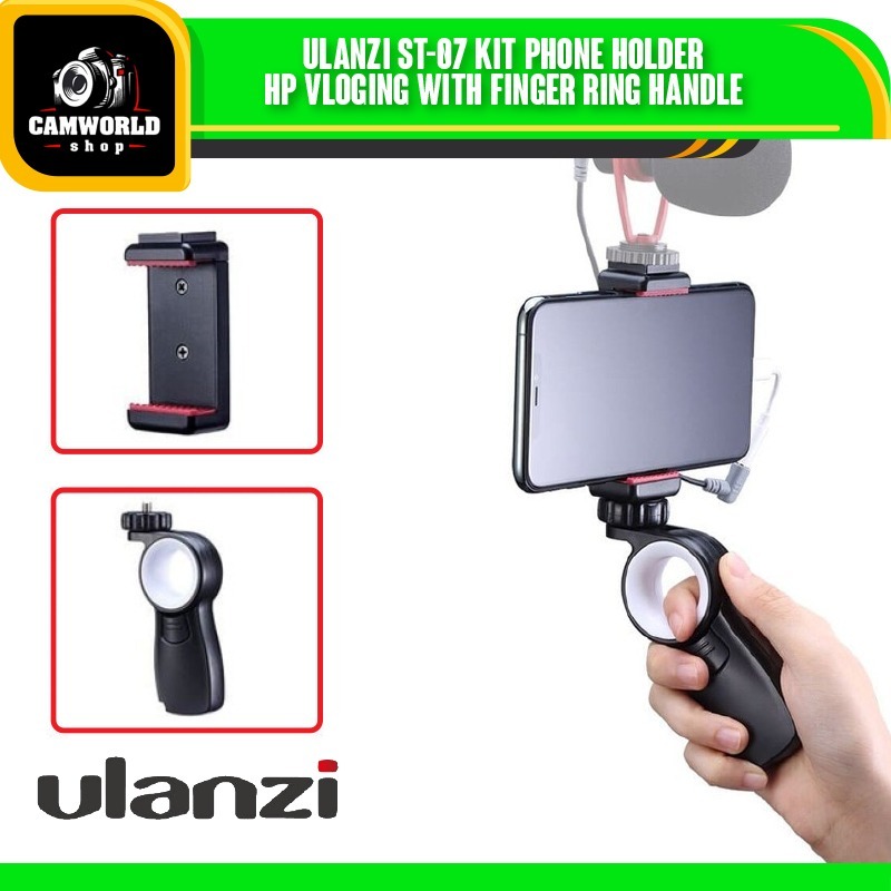 Jual Ulanzi ST-07 Kit Phone Holder HP Vloging with Finger Ring Handle ...
