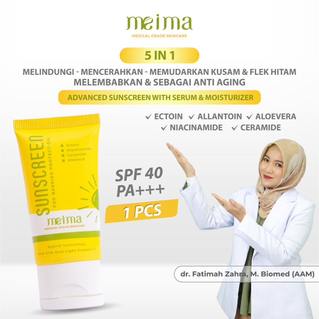 Jual MeIMA Sunscreen Hybrid Technology SPF 40 PA+++ | Shopee Indonesia