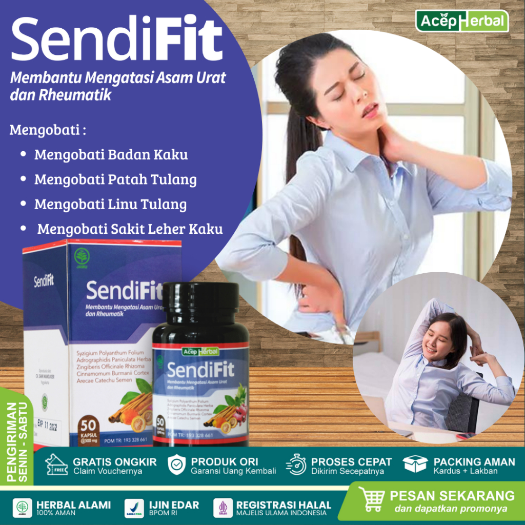 Jual Sendifit Original Obat Herbal Nyeri Sendi Saraf Kejepit Sakit ...