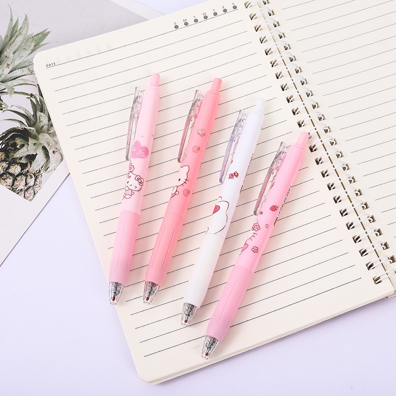 Jual COD PULPEN GEL MEKANIK 0.5MM MOTIF HELLO KITTY PINK PUTIH ...