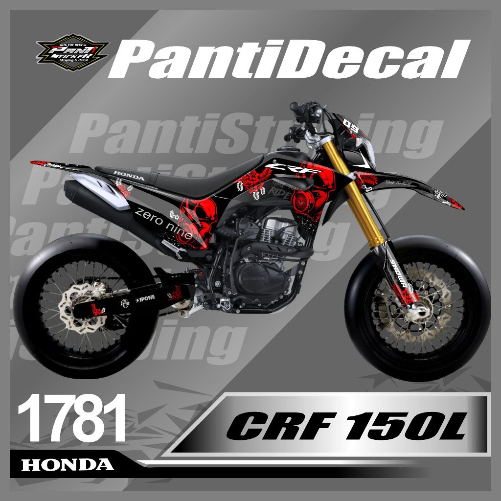 Jual Decal crf 150 l full body desain zero nine skull tengkorak sticker crf 150 l full body ...
