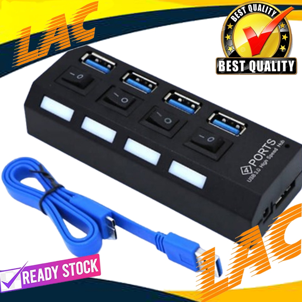 Jual USB Hub 3.0 On Off High Speed 4 Port Saklar USB 3.0 | Shopee Indonesia