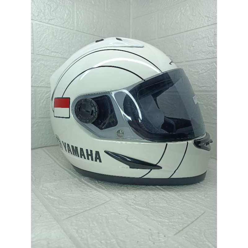 Jual HELM YAMAHA PUTIH ORIGINAL 100% + BOX | Shopee Indonesia