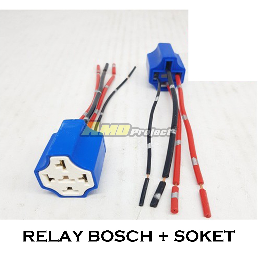 Jual Soket Relay 4 Kaki Biru Bulat 12v Socket Riley BOSCH / Transparan ...