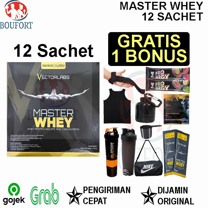 Jual MASTER WHEY 12 SACHET VECTORLABS 12sachet PROTEIN ISOLATE VECTOR ...