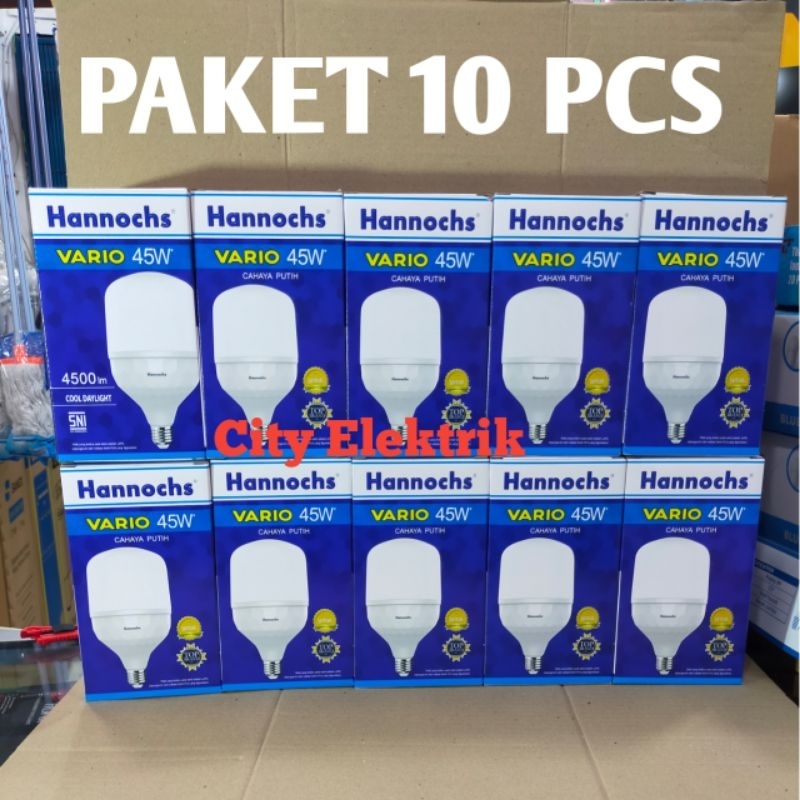 Jual Hannochs Vario 45 Watt ( Paket 10 pc ) Lampu Bohlam Hannochs Vario LED 45 Watt ( Paket 10 ...