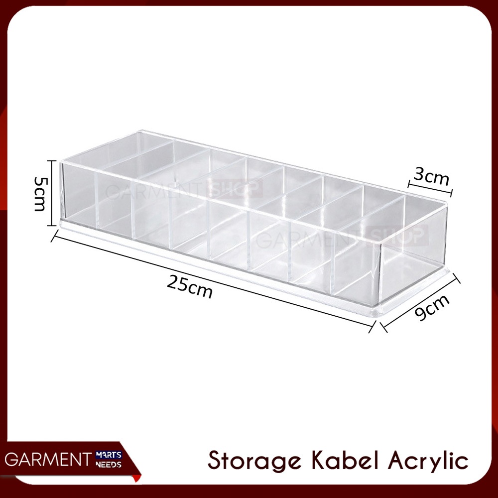 Jual Kotak Penyimpanan Kabel Charger Data USB Akrilik Storage Box Cable ...