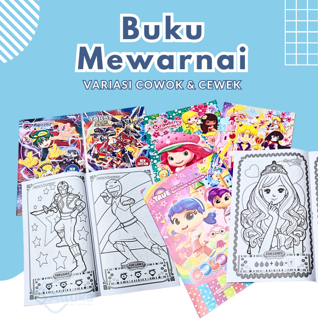 Jual Buku Mewarnai Anak / Colouring Book Funcy Ukuran Besar | Shopee ...