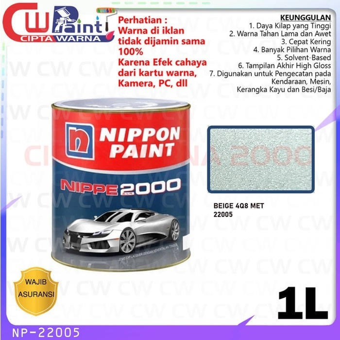 Jual Best Sell Nippon Nippe 2000 Cat Kayu Besi 1 Liter NIPSEA-Beige 4Q8 Met | Shopee Indonesia