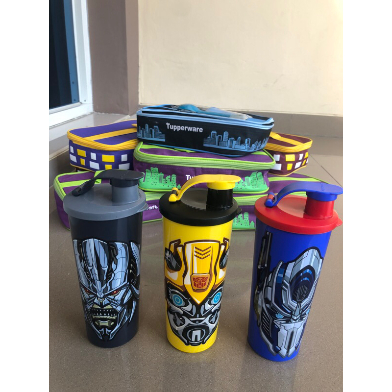 Jual transformer tumbler 470 ml ori tupperware new ready kuning, hitam ...