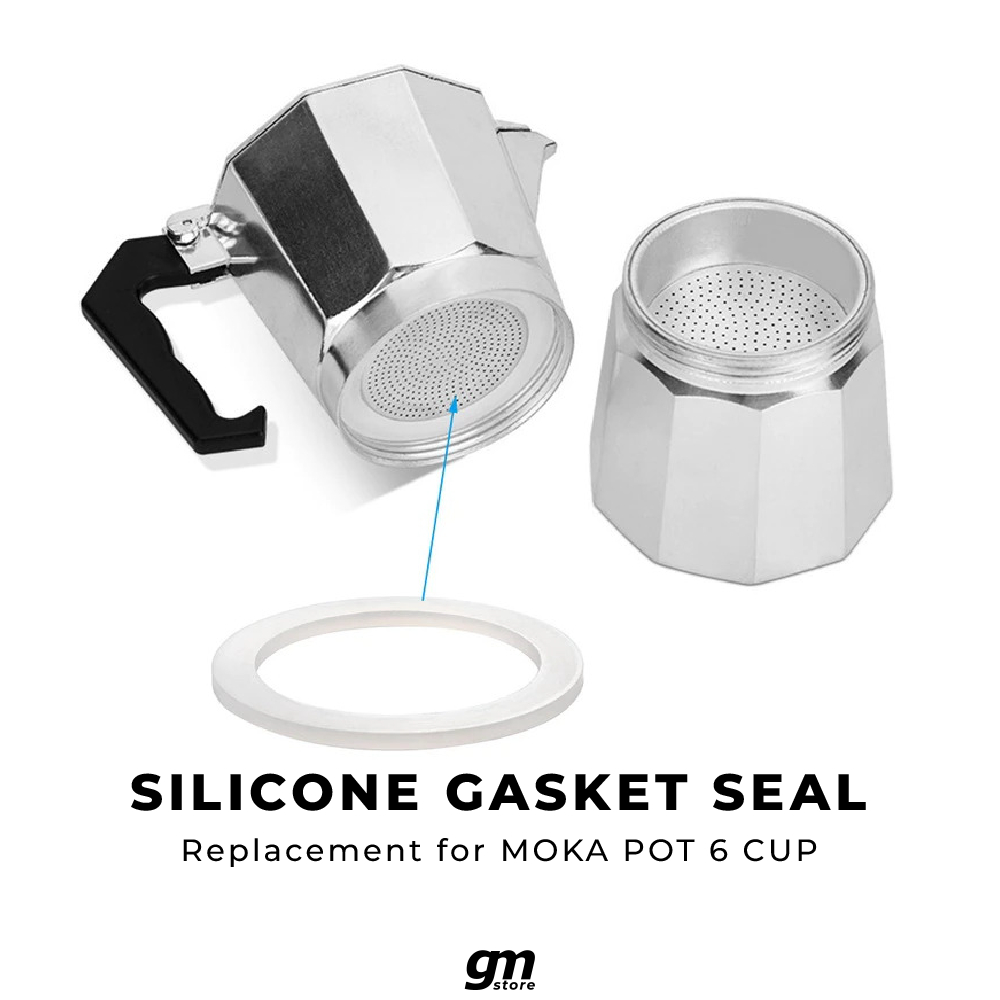 Jual Silicone Gasket Seal Moka Pot Replacement Mokapot Silikon 6 CUPS ...