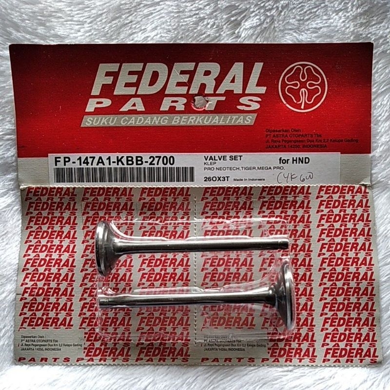 Jual Klep set pro neotech tiger megapro FP-147A1-KBB-2700 ori FEDERAL ...