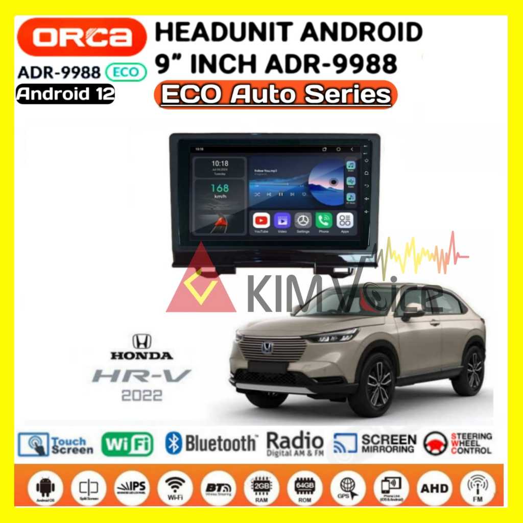 Jual Head unit Android Orca Eco 9 inch OEM HRV 2022 up Soket pnp ...