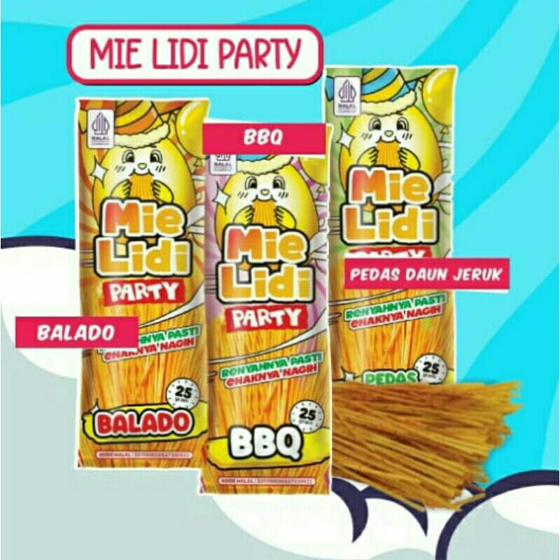 Jual mie lidi party//mie lidi jajanan kekinian //mie lidi jajanan enak ...