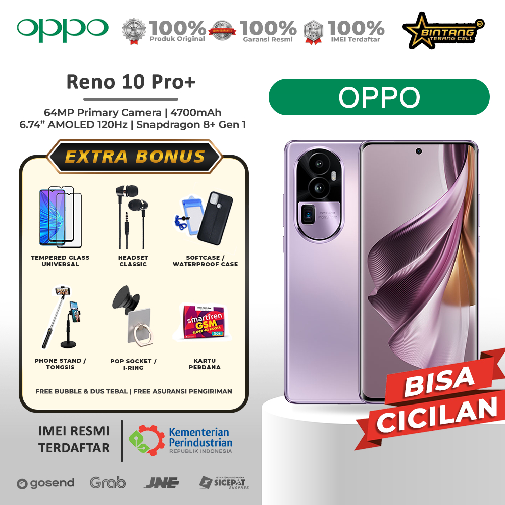 Jual Oppo reno 10 pro plus 5G ram 12/256Gb Garansi resmi | Shopee Indonesia