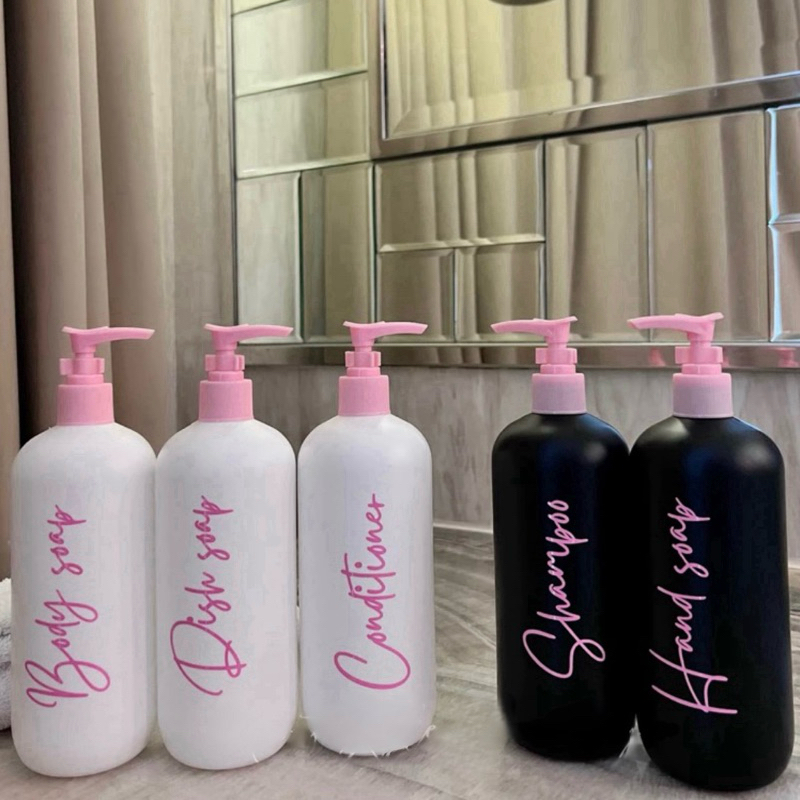 Jual BOTOL SABUN AESTHETIC N24 HITAM / PUTIH PINK BOTTLE MINIMALIST ...