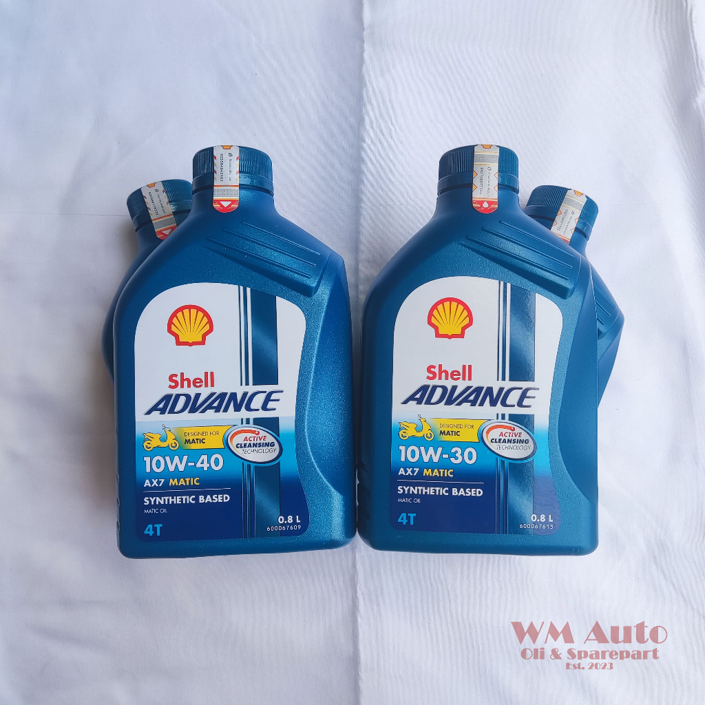 Jual Oli Motor Shell Advance AX7 Matic Scooter 10W-40 | 10W-30 0.8L ...