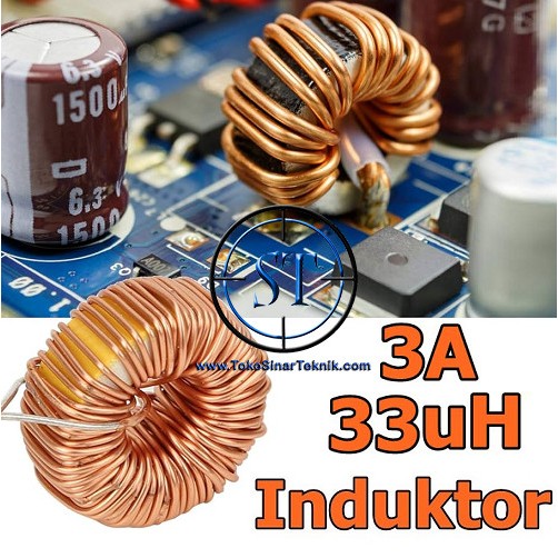 Jual Toroid 33uH 3A Inductor Choke Wire Copper Coil Lilitan Board 33 uH ...