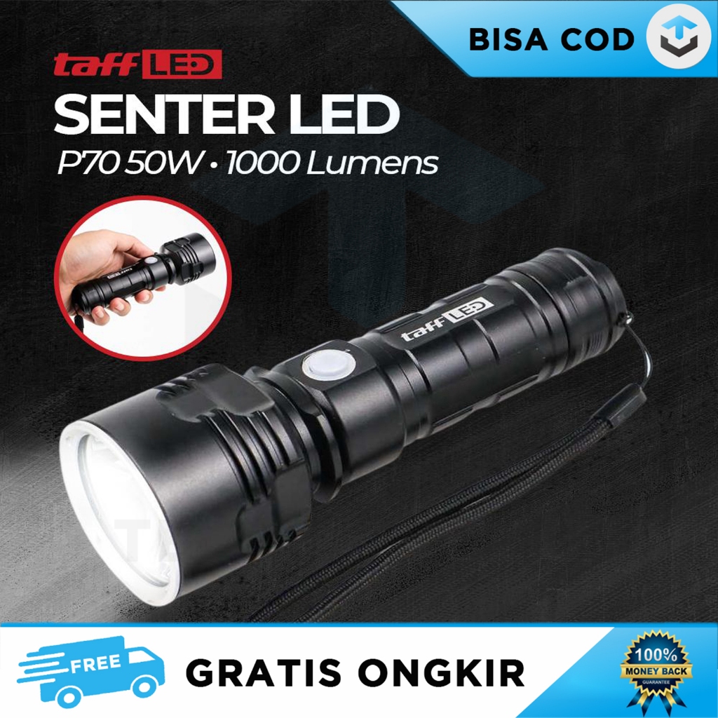 Jual SENTER LED WITH KOTAK PENYIMPANAN PORTABLE BATERAI ISI ULANG/AAA ...