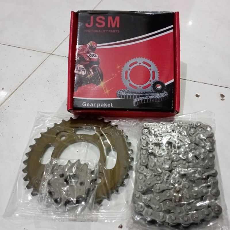 Jual GEAR GER SET PAKET SUPRA FIT NEW 14/36 428H-106L (JSM) | Shopee Indonesia