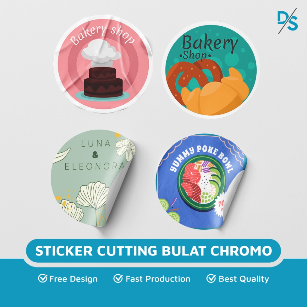 Jual DSPRINTING - Cetak Stiker Chromo Bulat - Label Makanan - Toples ...