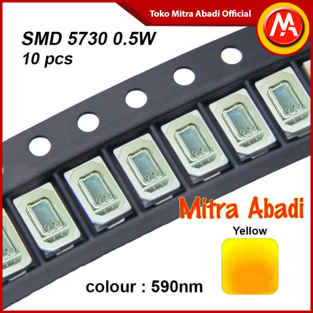 Jual LED SMD 5730 Kuning/Yellow 590 NM 0,5W (1 SETT = 10 pcs) | Shopee ...