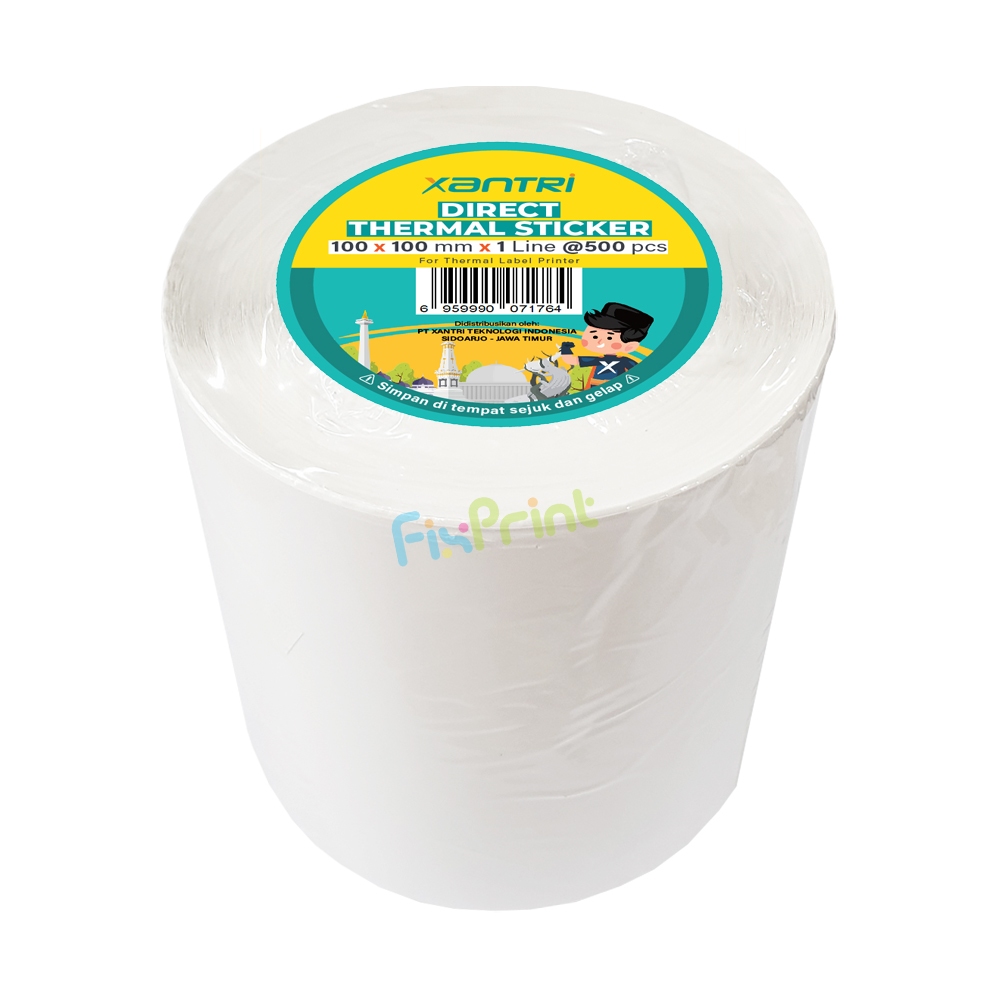 Jual Kertas Resi Label Thermall Barcode 78x100 100x100 100x150 Thermal ...