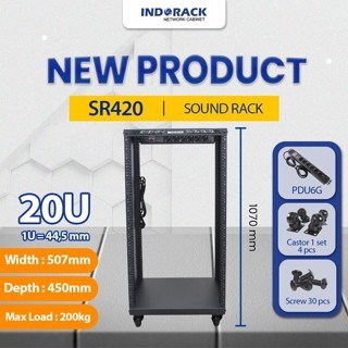 Jual INDORACK Sound Rack 20U SR420 Depth 450mm/INDORACK 20U | Shopee ...