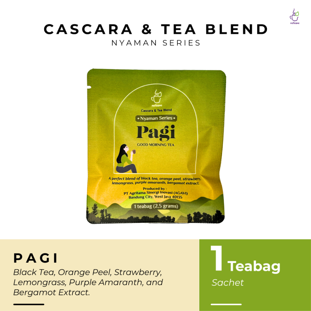 Jual Netisane Pagi (Black Tea, Orange Peel, Strawberry, Lemongrass ...