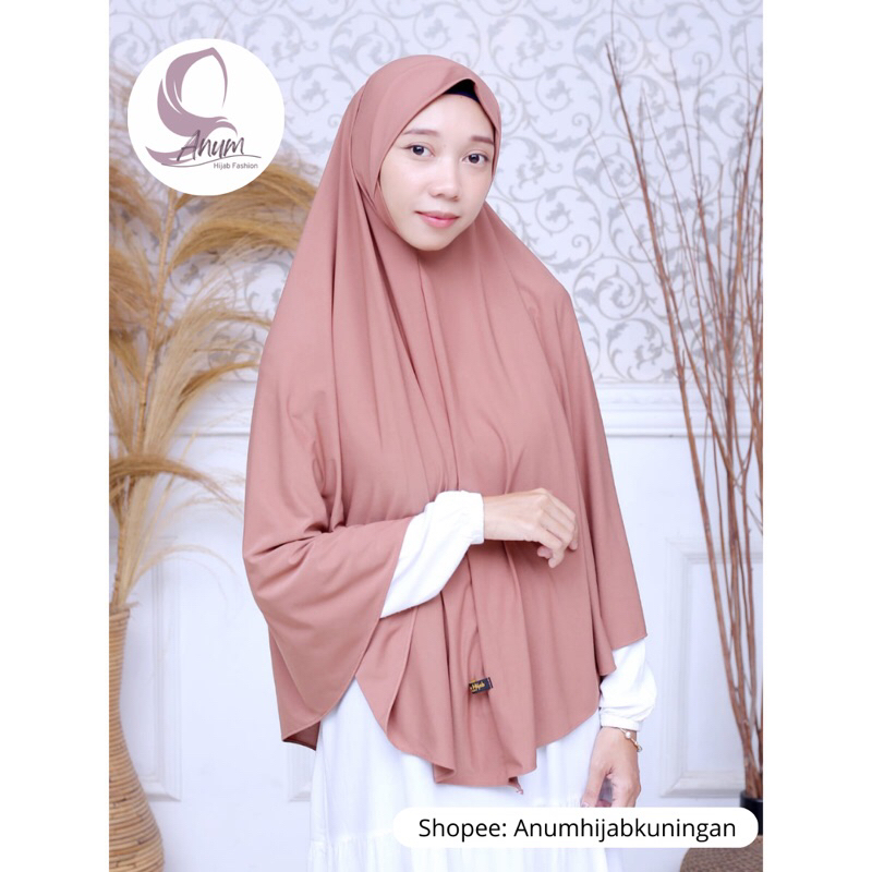Jual Jilbab Bergo Dagu Malaysia XL Hijab Jersey Premium Anum | Shopee Indonesia