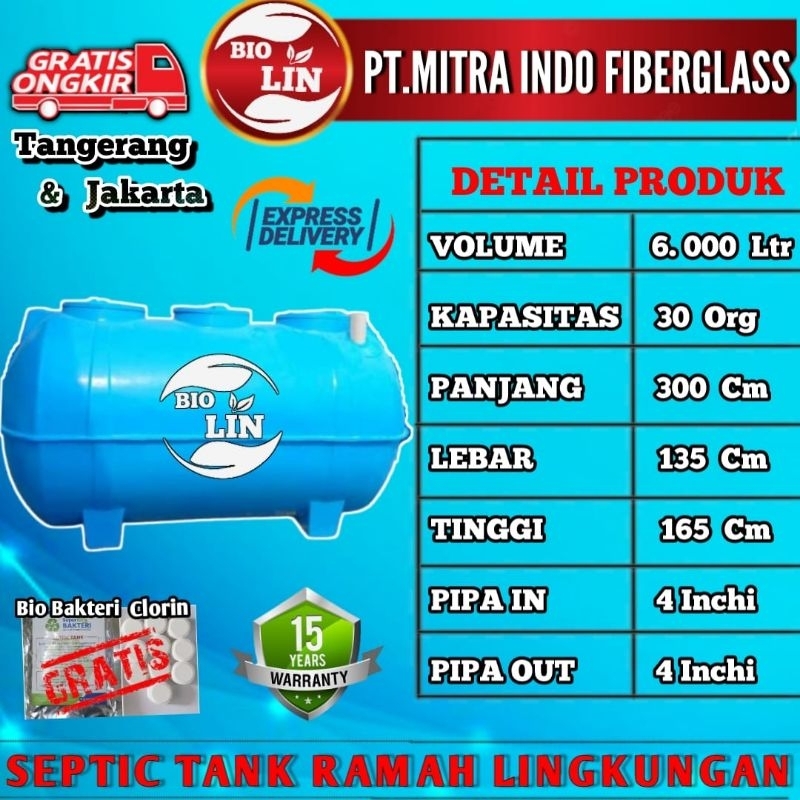 Jual Septictank 6.000LiterBiotech Bioseptictank Sepiteng Biomif,Biofil ...