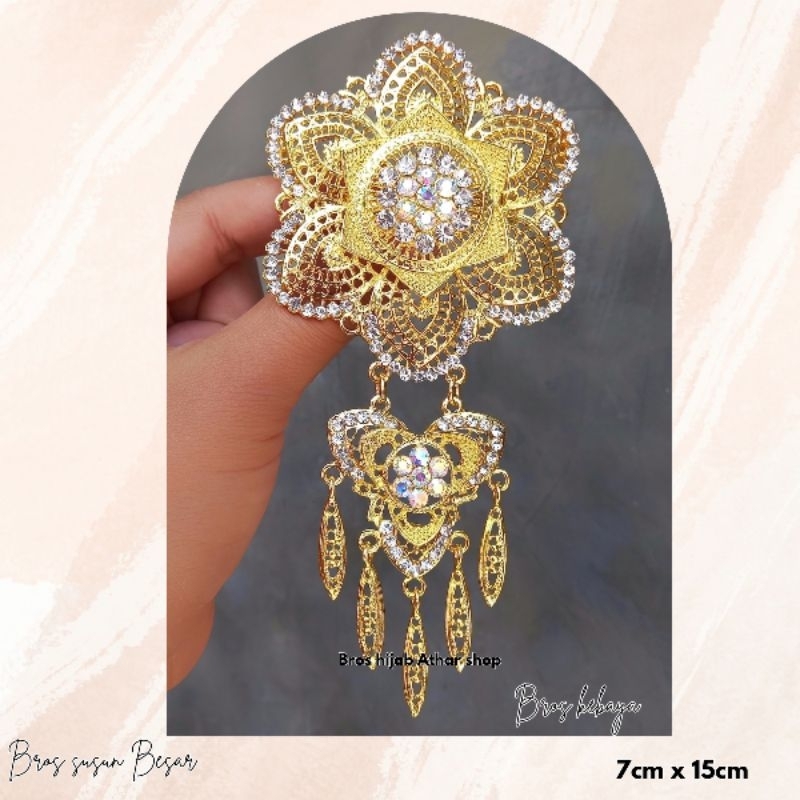 Jual Bros Besar Susun 2 Perak Emas Premium Bross Kebaya Kutubaru Beskap ...